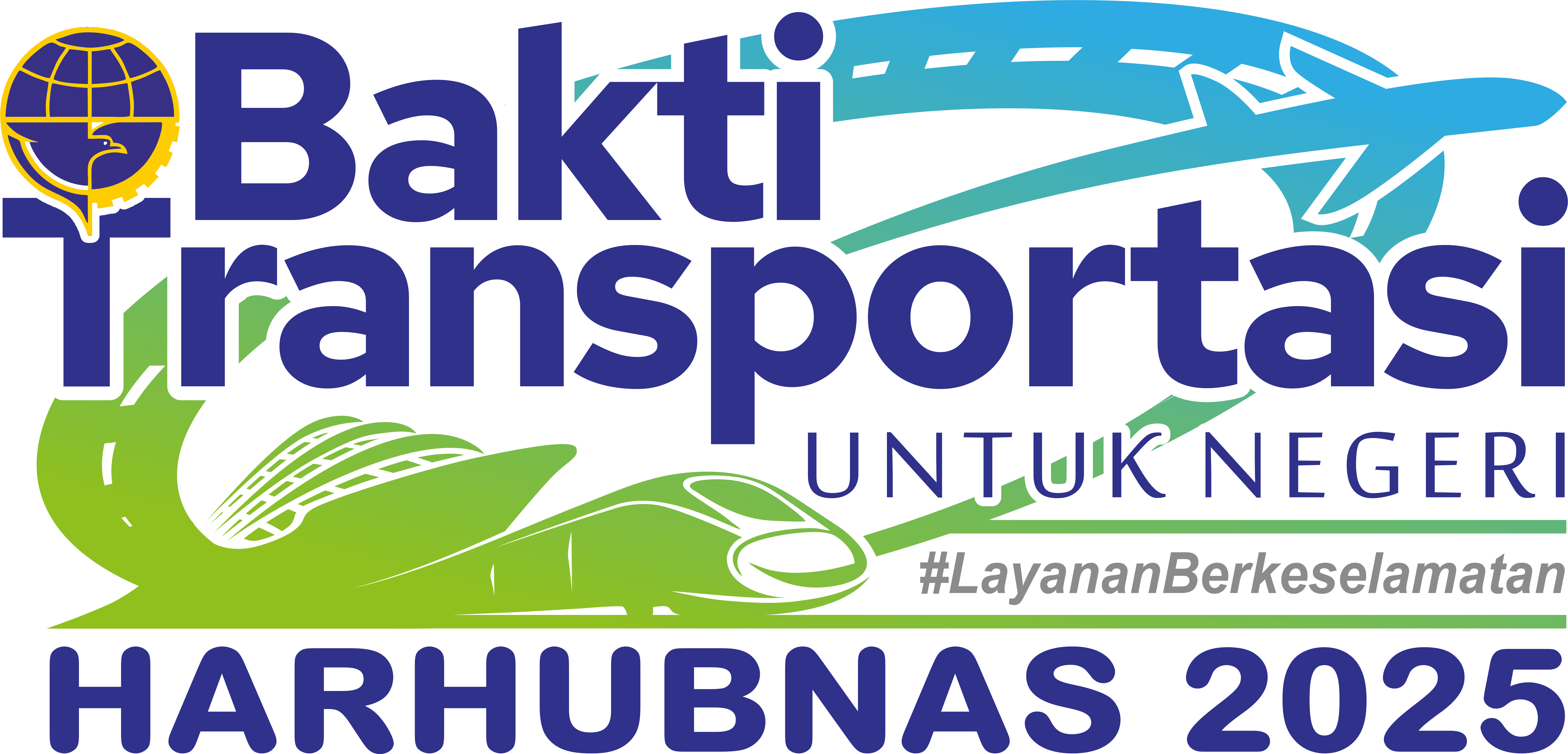 LOGO HARI PERHUBUNGAN NASIONAL 2025 – BANDAR UDARA H. ASAN SAMPIT